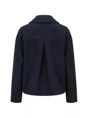 Pinko Double-breasted Wool Jacket With Pleated Detail