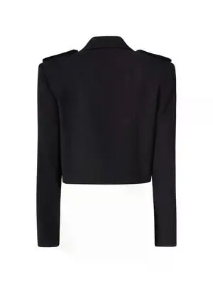 Pinko Cropped Jacket With Epaulette Detail