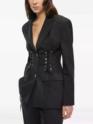 Pinko Lace-up Blazer With Notched Lapel