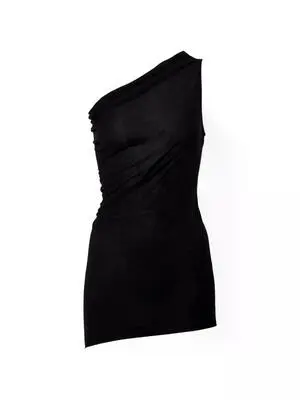 Rick Owens Athena One-shoulder Draped Top - Black