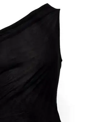 Rick Owens Athena One-shoulder Draped Top - Black