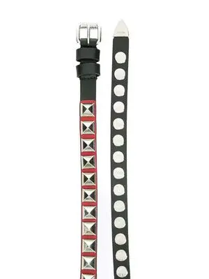 Prada Studded Leather Belt - Black