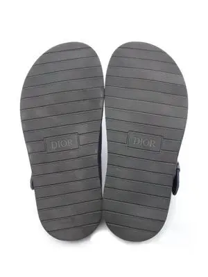 Dior Oblique Monogram Denim Tears Floral Print Mules