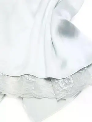 Acne Studios Ruffled Satin Skirt With Lace Underlayer