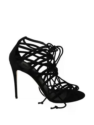 Dolce & Gabbana Suede Lace-up Stiletto Sandals