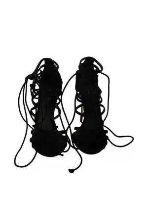 Dolce & Gabbana Suede Lace-up Stiletto Sandals
