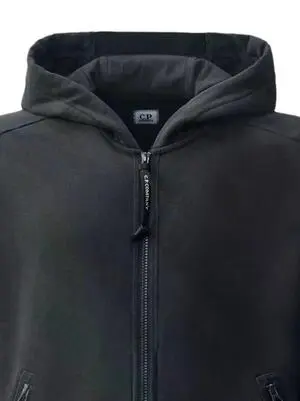 C.P. COMPANY Zip-up Hoodie With Lens Detail - Black