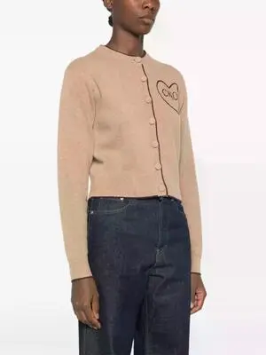 Chloé Embroidered Heart Cardigan