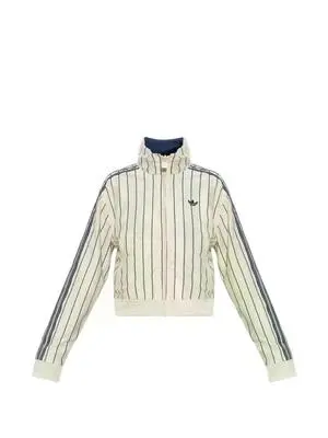 Adidas Reversible Pinstriped Bomber Jacket
