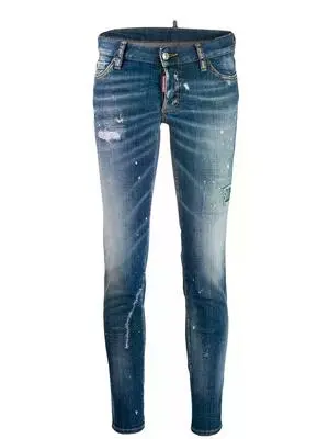Dsquared2 Paint Splattered Skinny Jeans