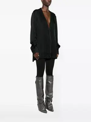 Rick Owens Long Sleeve V-neck Blouse