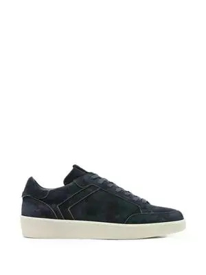 Canali Panelled Suede Lace-up Sneakers