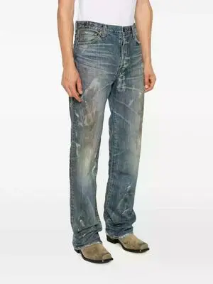 Mastercraft Union Distressed Paint-splatter Jeans