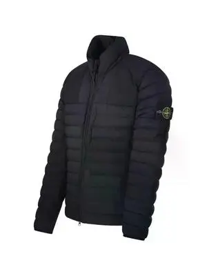 Stone Island Quilted Jacket With Logo Patch