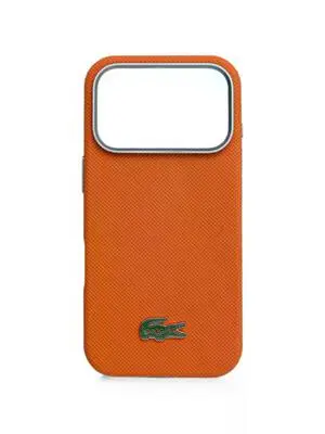Lacoste Logo-plaque Piqué Iphone 17 Pro Case - Orange