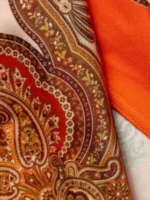 Zimmermann Mahon Paisley-print High-waisted Bikini Bottoms - Orange