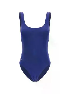 Polo Ralph Lauren Logo Detail One Piece Swimsuit - Blue