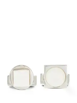 Silver Tone Cufflinks & Tie Clips For Men