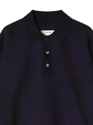 LANVIN Logo-embroidered Polo Shirt