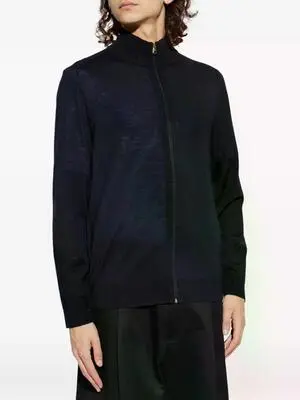 Paul Smith Zip-up Wool Cardigan