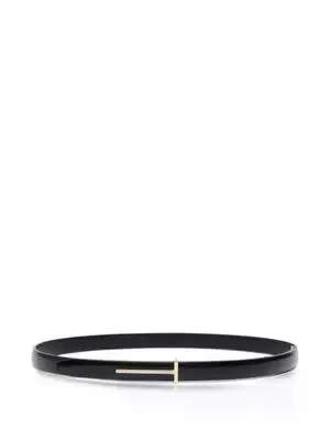 TOM FORD T-buckle Leather Belt - Black