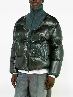 DIESEL® Down Puffer Jacket In Ripstop With High Ribbed Collar