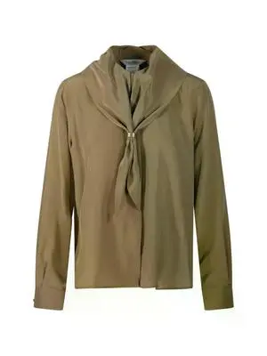 Max Mara Pussy-bow Long-sleeve Blouse - Neutrals