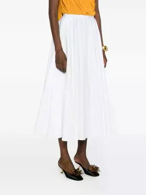 Givenchy A-line Pleated Midi Skirt - White