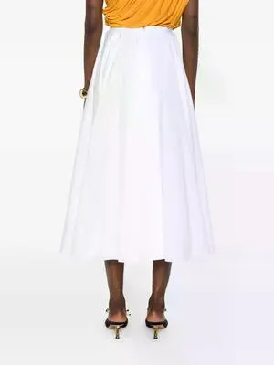 Givenchy A-line Pleated Midi Skirt - White