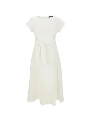 Max Mara Linen Short-sleeve Midi Dress