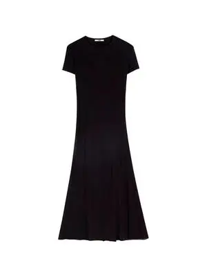 Maje Draped Cowl Back Midi Dress