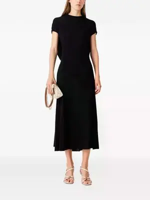 Maje Draped Cowl Back Midi Dress
