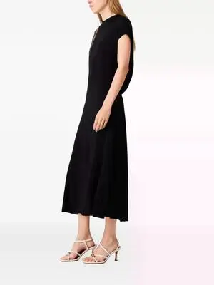 Maje Draped Cowl Back Midi Dress