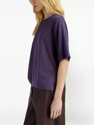 Momoni Lurex Jersey T-shirt - Purple