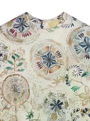 Momoni Stillia Printed Long-sleeve Blouse
