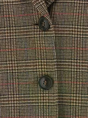 Max Mara Check-pattern Single-breasted Blazer