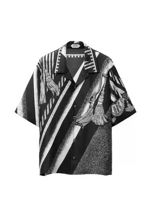 Versace Printed Silk Twill Shirt