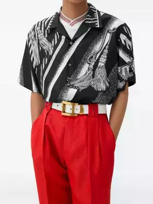 Versace Printed Silk Twill Shirt