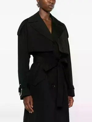 DONDUP Belted Ring-detail Trench Coat