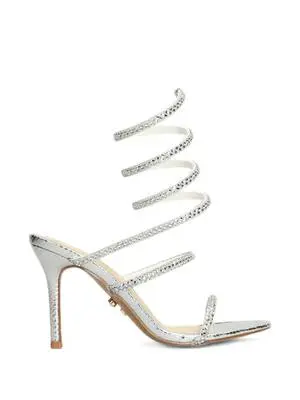TWENTY FOURHAITCH Zeja Crystal-embellished Stiletto Sandals