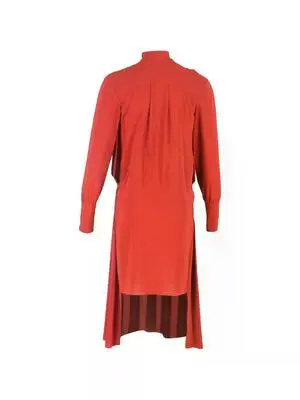 Chloé Mock Neck Button-down Midi Dress