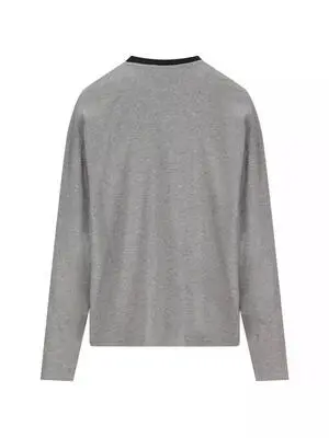 Miu Miu Logo Patch Long Sleeve Sweater