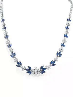 LB EXCLUSIVE Platinum Sapphire And Diamond Necklace - Silver