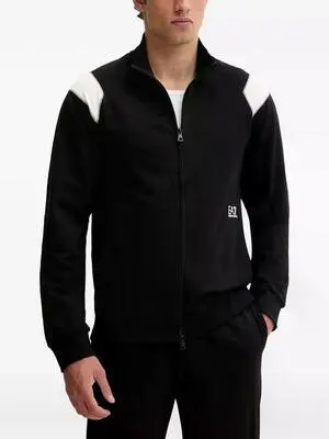 EA7 Contrast-panel Zip-up Tracksuit
