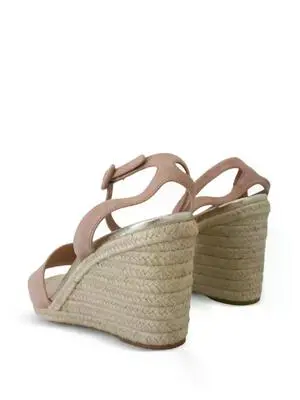 Prada Suede Espadrille Wedge Sandals