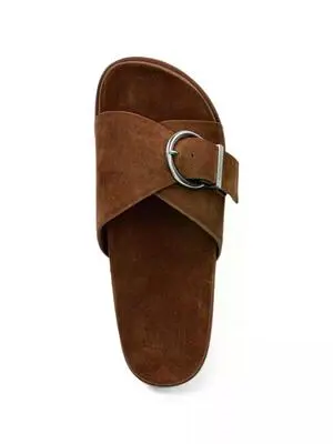Gant Buckle Detail Suede Slides