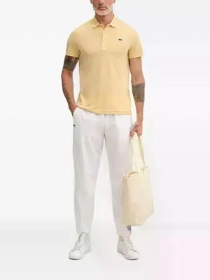 Lacoste X Novak Djokovic Logo-patch Polo Shirt - Yellow