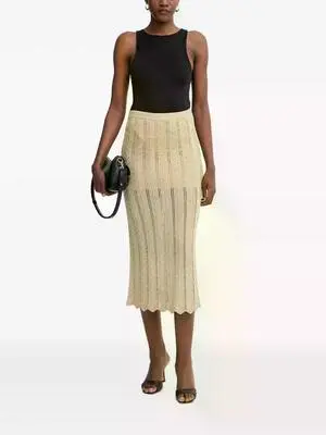 TWINSET Scalloped-hem Knit Midi Skirt