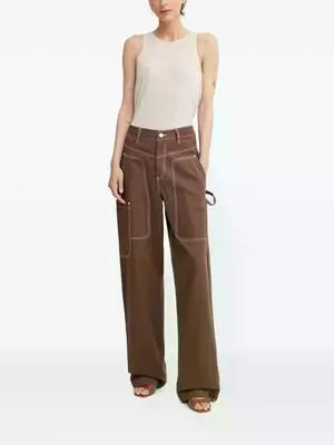 Liu Jo Contrast Stitch Carpenter Trousers