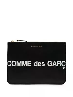 Comme Des Garçons Huge Logo Pouch" Leather Pouch Bag